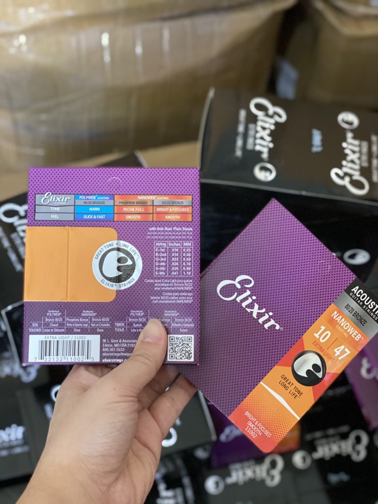 Bộ dây Elixir 11002 80/20 Bronze Acoustic Guitar Strings Extra - Nhạc ...