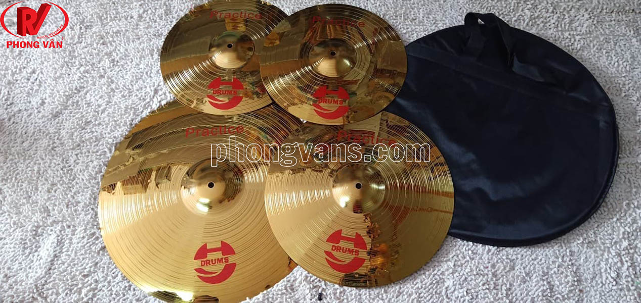 Bộ cymbal 4 lá bằng đồng Drums - NHẠC CỤ PHONG VÂN