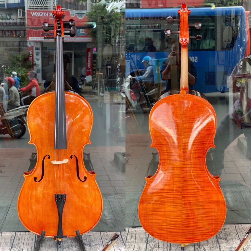 Bán đàn cello size 4/4 vân gỗ đẹp - Nhạc Cụ Phong Vân